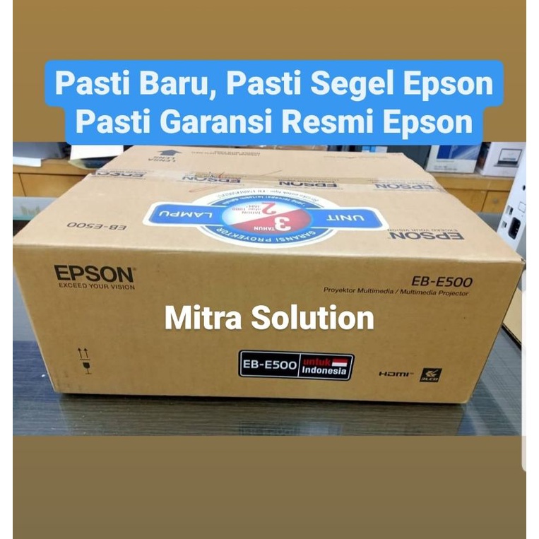 Jual Projector Epson EB-E500 XGA 3300 Lumens 3LCD HDMI Proyektor EB ...