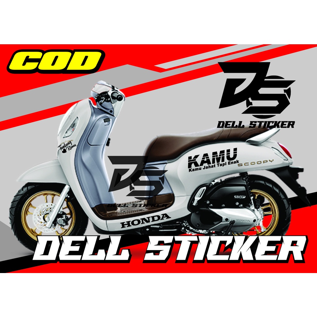 Jual Stiker motor scoopy / KAMU tapi enak / Stiker lucu / Sticker viral ...