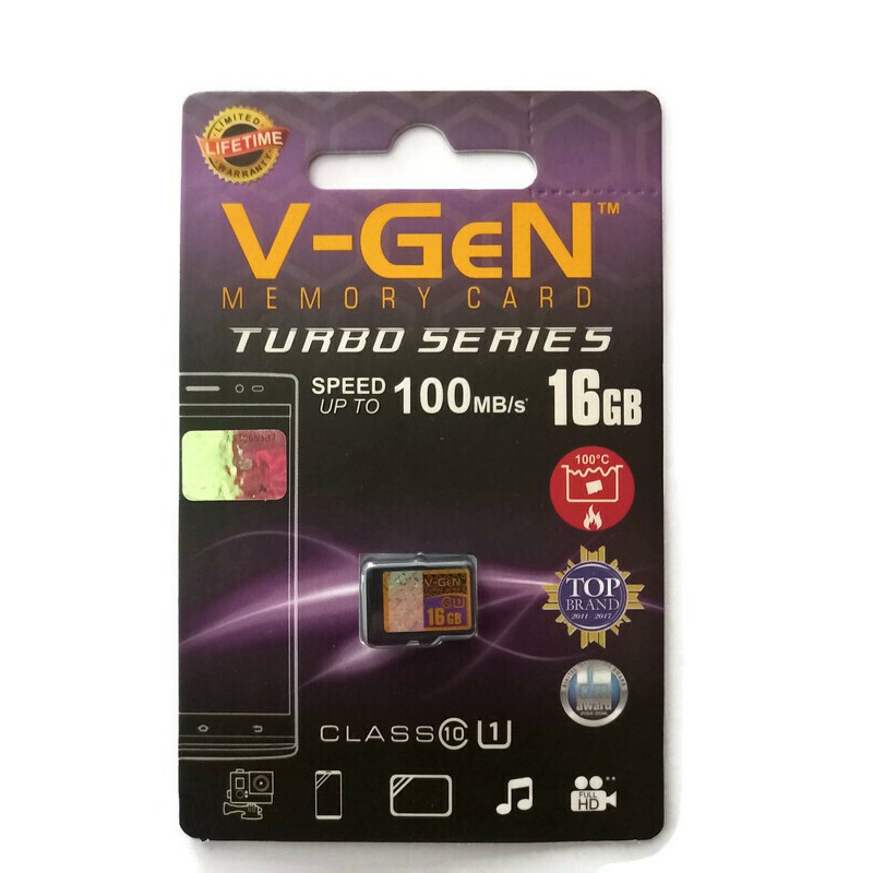 Jual MEMORY CARD MICRO SD V-GEN 16GB TURBO SERIES CLASS 10 MICROSD VGEN 16 GB GARANSI RESMI ...