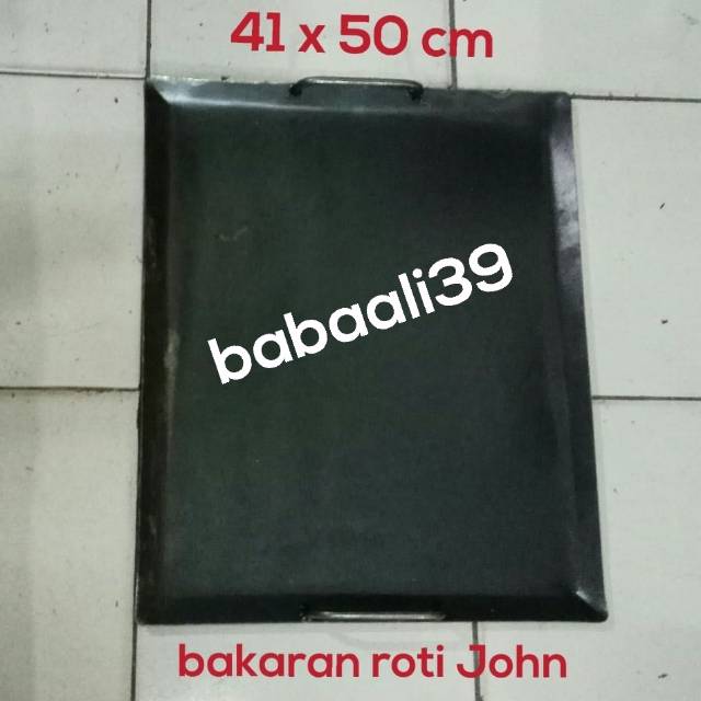 Jual Bakaran Roti Jon Plat Baja Hitam Tebal 41 Cm x 50 Cm | Shopee ...
