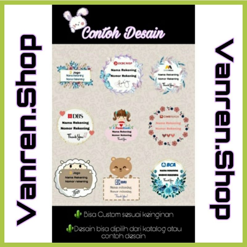 Jual NEW-CUSTOM STICKER REKENING WA (WhatsApp) | Shopee Indonesia