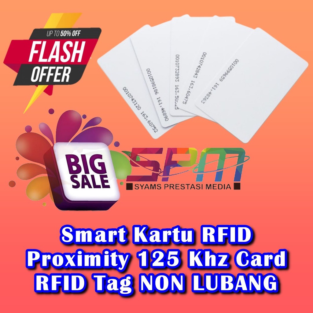Jual Smart Kartu RFID Proximity 125 Khz Card RFID Tag NON LUBANG HARGA PER 10 PCS | Shopee Indonesia