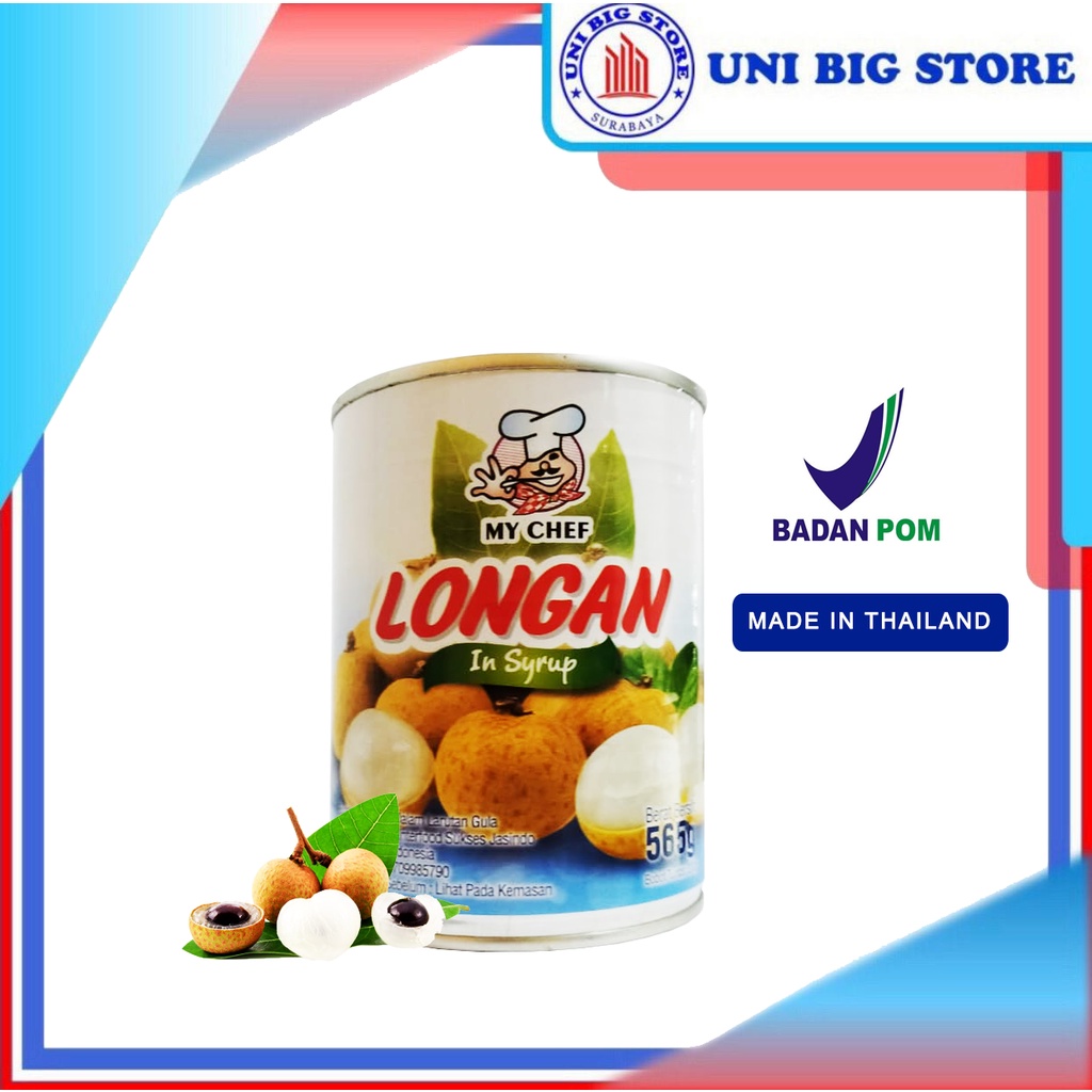 Jual My Chef Buah Longan in Syrup 565 gr Kelengkeng Kaleng | Shopee ...