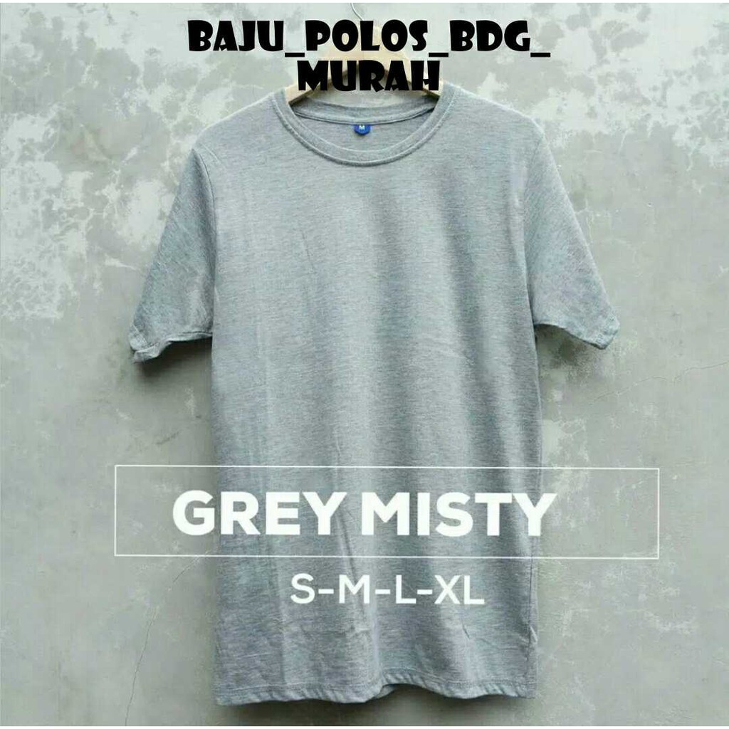 Jual KAOS POLOS GREY MISTY (ABU-ABU MISTY) BAHAN CATOON COMBED ADEM ...