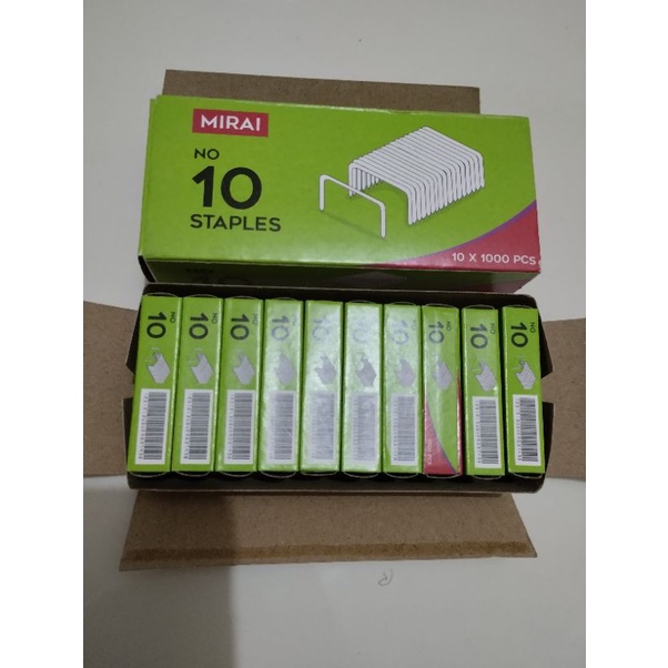 Jual Isi Staples / Refill Staples Mirai no 10 (kecil) | Shopee Indonesia