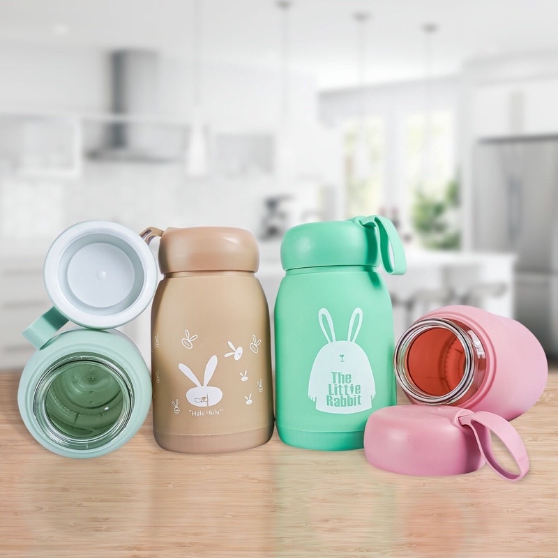 Jual [330ml] Botol Minum Anak Botol Kaca Rabbit Botol Kelinci Botol ...