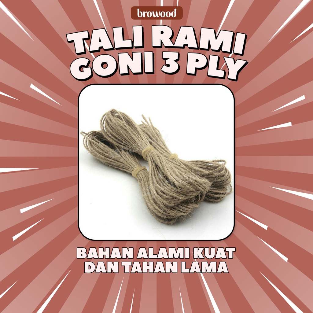 Jual Tali Rami / Tali Goni Bahan Alami dan Kuat 3 Play | Shopee Indonesia