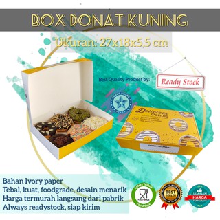 Jual Box Dus Donat Isi 6 warna Kuning | Shopee Indonesia