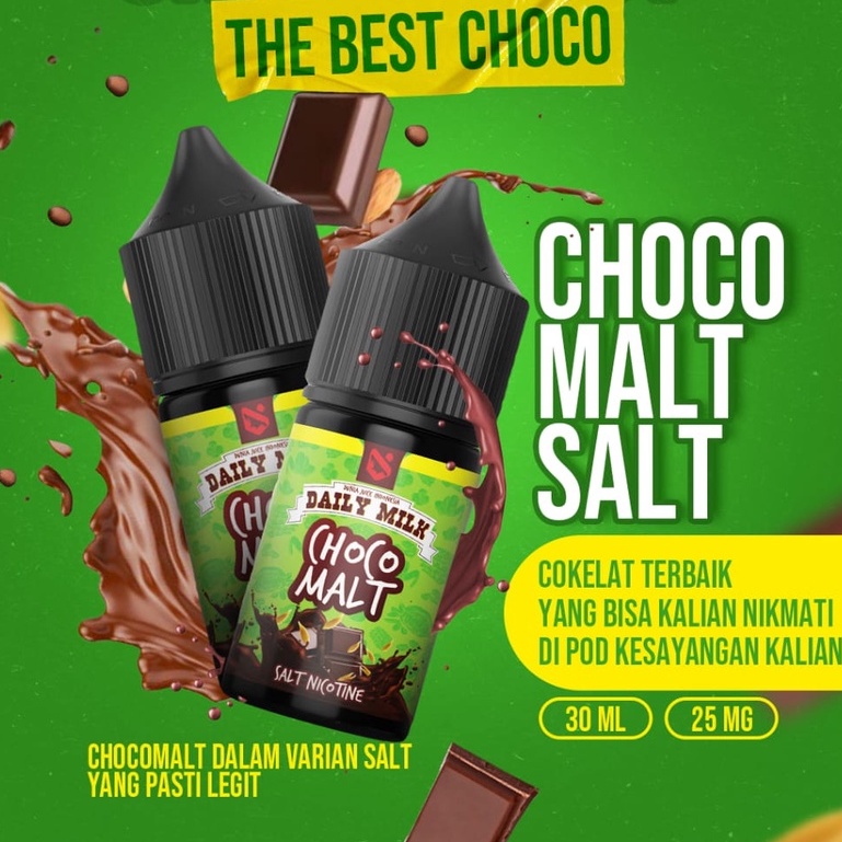 Jual CHOCO MALT SALT 30ML BY DJI E-LIQUID VAPORIZER | Shopee Indonesia