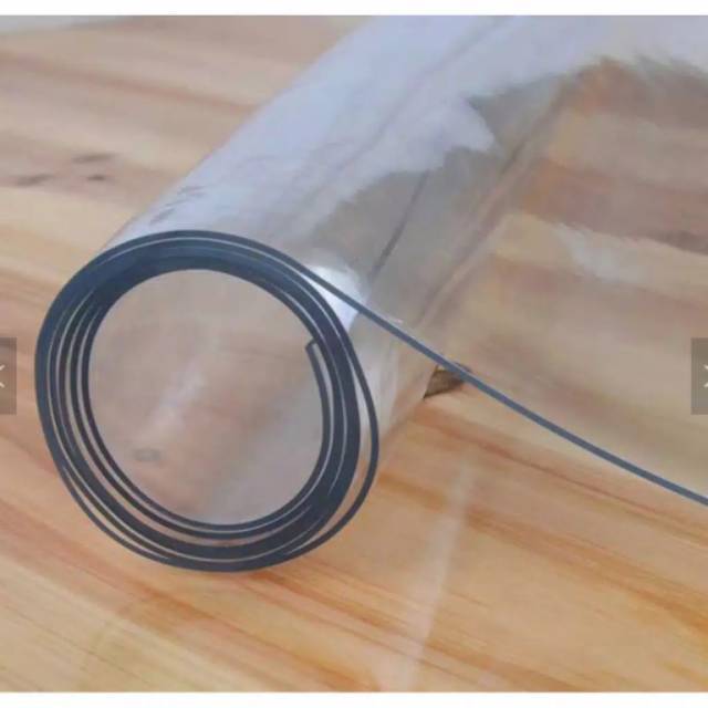 Jual Taplak meja mika PVC bening lentur 1mm lebar 150cm/harga per50cm Indonesia|Shopee Indonesia