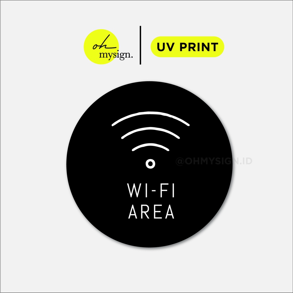 Jual Tulisan Wifi Area Sign Board Akrilik Tempel Signage Dinding Label ...