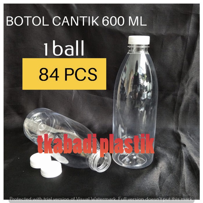 Jual botol cantik 600 ml plastik ( 1 BALL ) | Shopee Indonesia