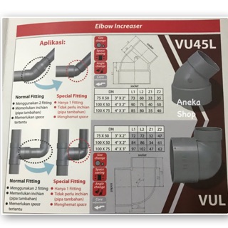 Jual Elbow increaser 90 derajat 3x2 inch VUL Special Fitting Rucika | Shopee Indonesia