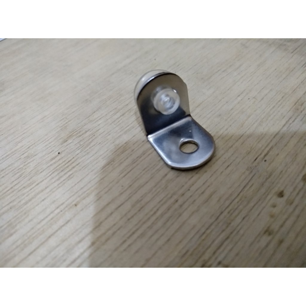 Jual Ambalan Siku Kaca Penopang Penyangga Rak Kayu Tebal Stainless ...