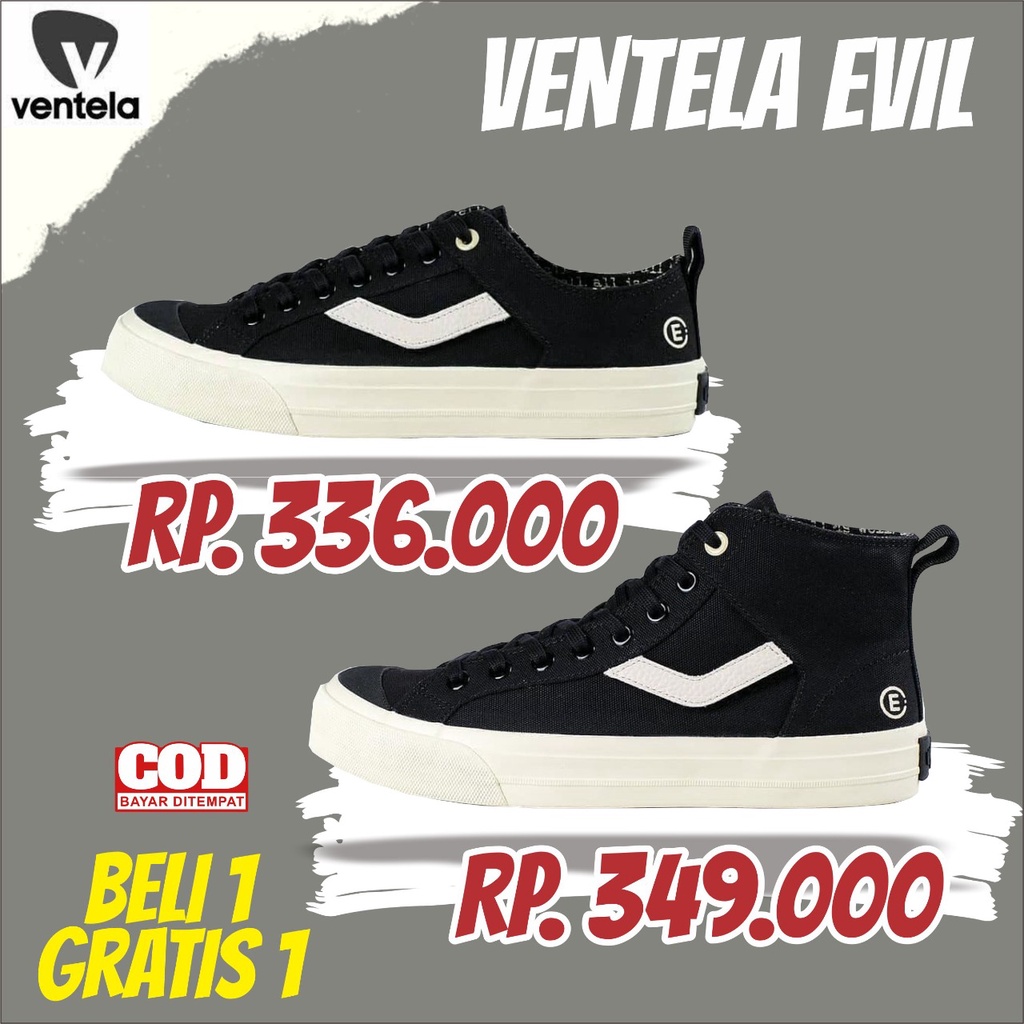 Jual Ventela Evil X Papa Gading - All Is Well Low Original Sepatu Pria ...