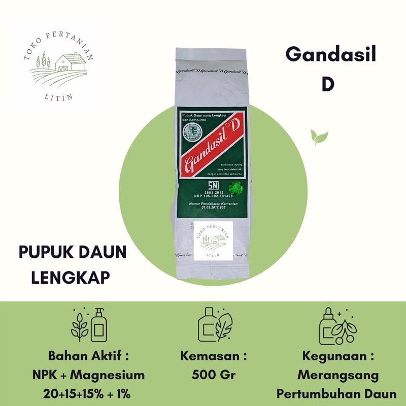Jual Gandasil D - Daun 500 gr (Pupuk Daun Lengkap) Untuk Masa ...