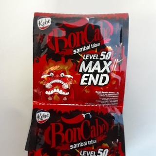 Jual Bon Cabe BONCABE MAX Level 50, Cabe Bubuk 1 RENCENG Sambal Tabur ...