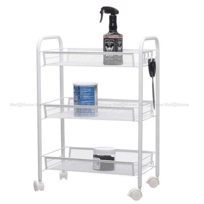 Jual RAK TROLI STORAGE UNIT WIRE ORGANIZER KITCHEN BATHROOM TROLLEY ...