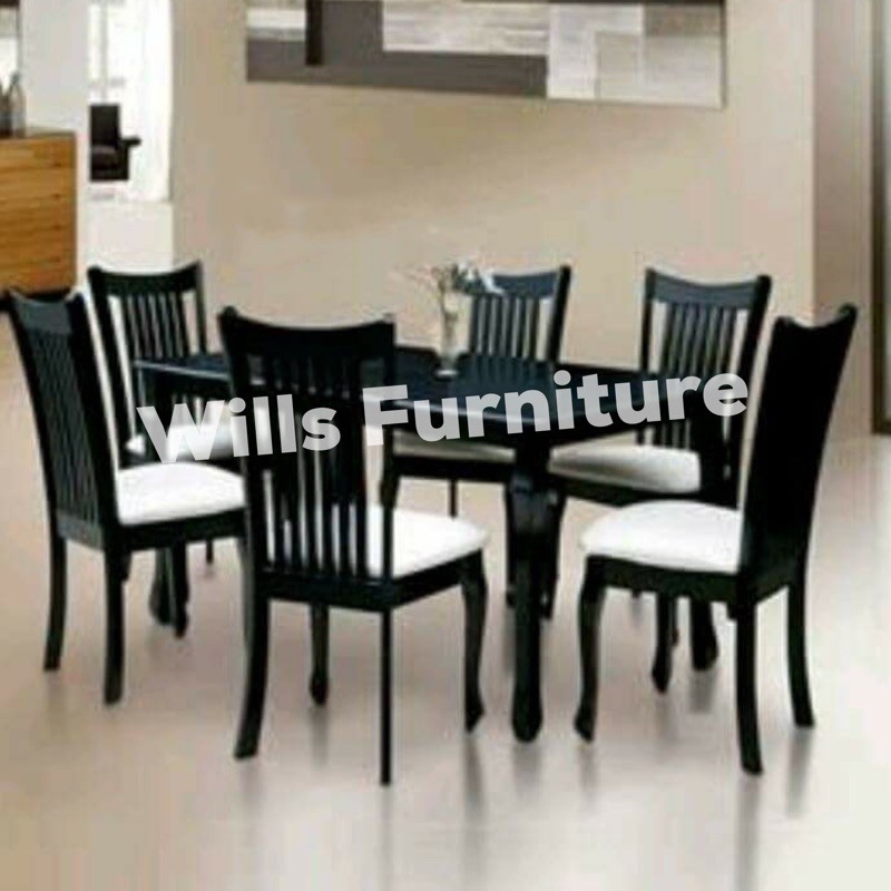 Jual meja makan minimalis hitam putih | Shopee Indonesia