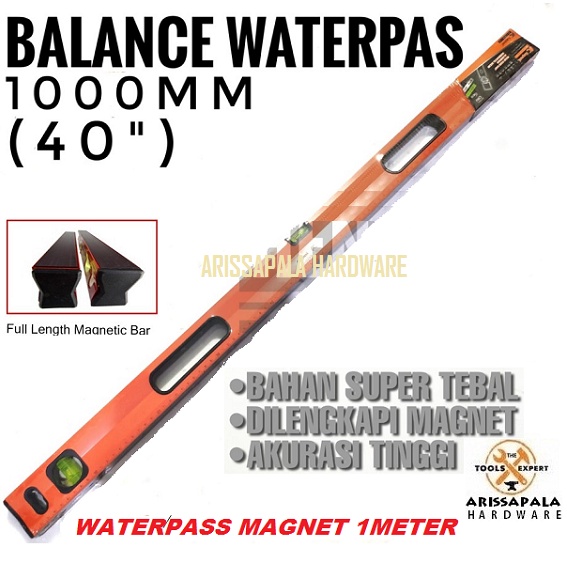 Jual Waterpas magnet panjang 1 meter 100 cm 1000 mm Waterpass Penggaris ...