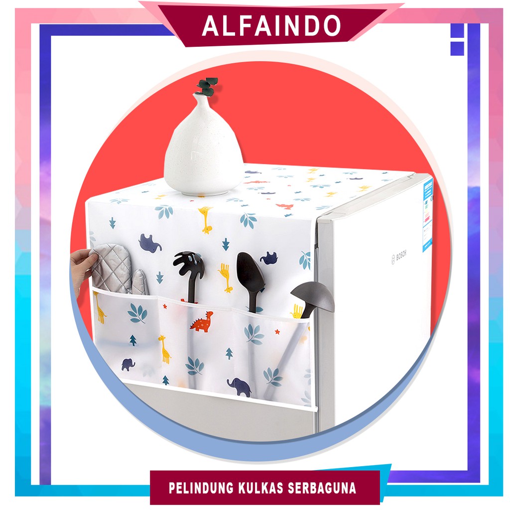 Jual Alfaindo Cover Kulkas Motif Lucu Penutup Plastic Peva CK002 ...