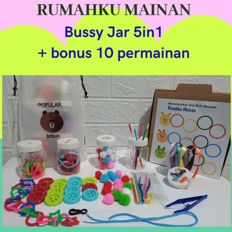 Jual MAINAN MONTESSORI EDUKASI BUSY JAR 5IN1 | Shopee Indonesia