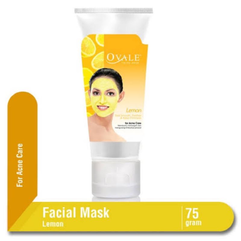 Jual OVALE Lemon Face & Bangkoang Mask Tube 75 GR BPOM ORIGINAL ...