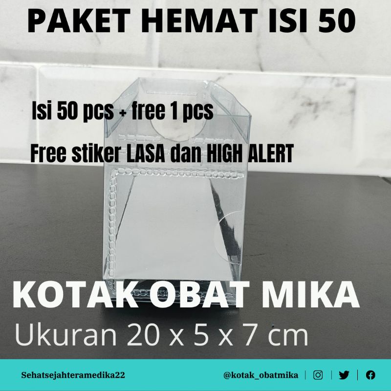 Jual kotak obat mika apotek paket hemat ukuran 20 x 5 x 7 cm sebanyak ...