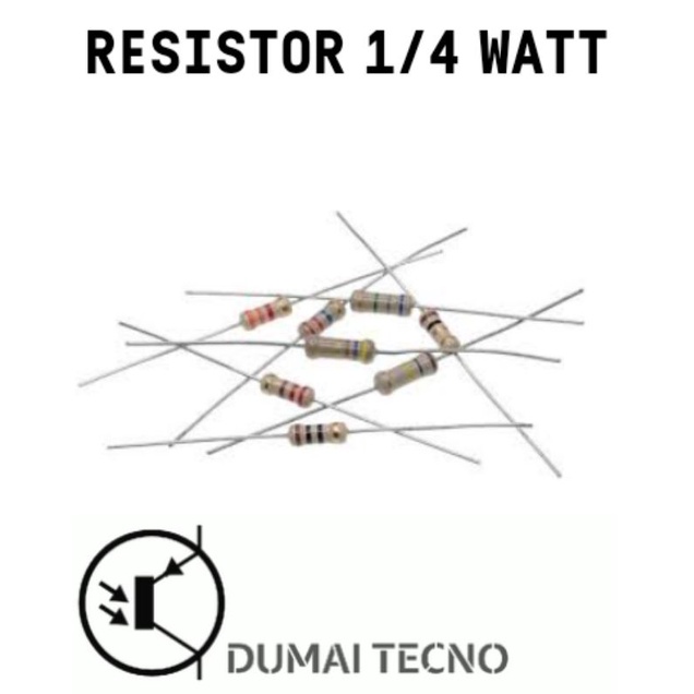Jual resistor 1/4watt 1/4 watt 0,25 watt 10kohm 10k ohm 10000 ohm ...