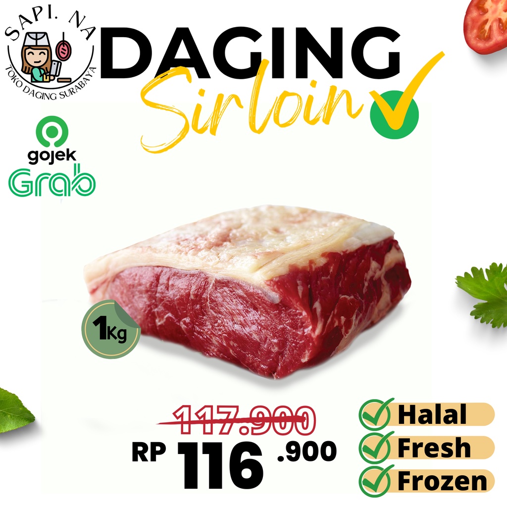 Jual Daging Sapi Daging Sirloin Lokal Halal 1kg Shopee Indonesia