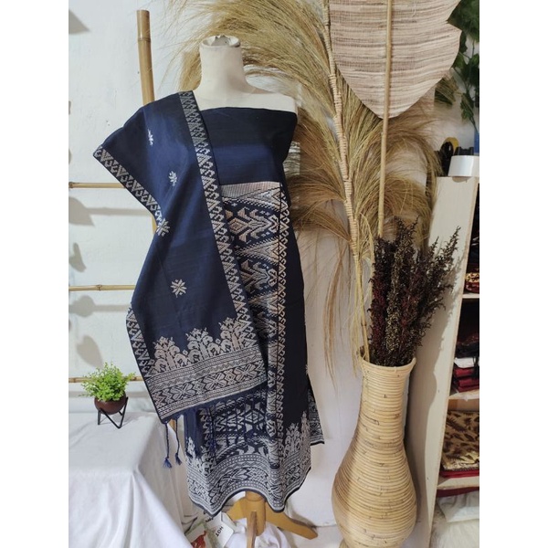 Jual Songket Silungkang blue black silver ( navy) | Shopee Indonesia