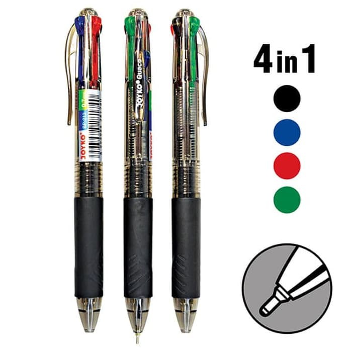 Jual Pulpen Joyko BP-213 Quaco 4 Warna / Pulpen 4 warna murah | Shopee ...