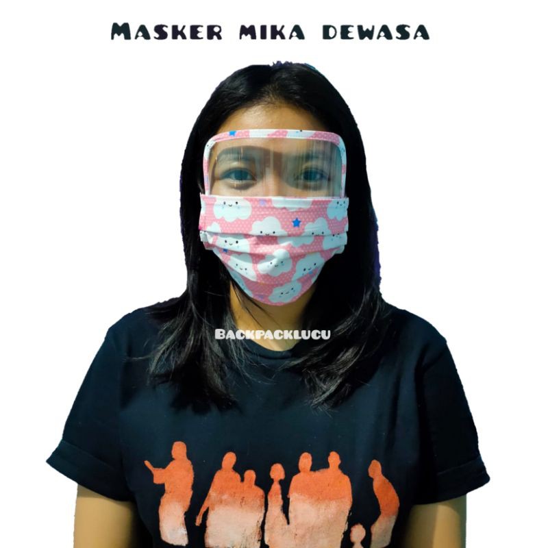 Jual MASKER KAIN / MASKER MIKA DEWASA EYE SHIELD BISA DIISI TISSUE ...