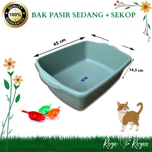 Jual Cat Litter Box dan Sekop Pasir Kotoran Kucing Ukuran Sedang ...