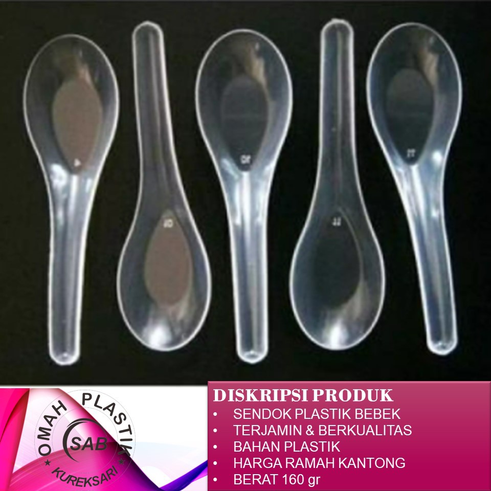 Jual Sendok plastik bebek bening 144pcs/Sendok Makan/Sendok Makan ...