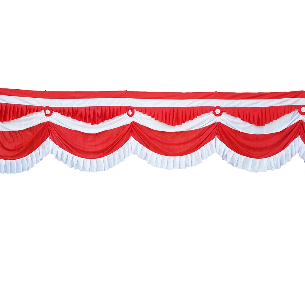 Jual OKB Bendera Background Sultan Premium 5 Gelombang Merah Putih ...
