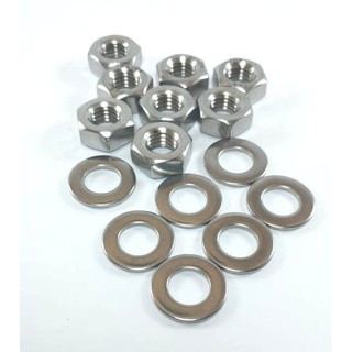 Mur dan Ring Plat Stainless steel M10 | Shopee Indonesia