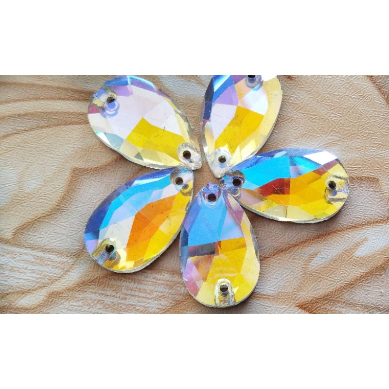 Jual Payet Batu Kaca Pelangi 13x22/Lusin (12 Biji) Indonesia|Shopee ...