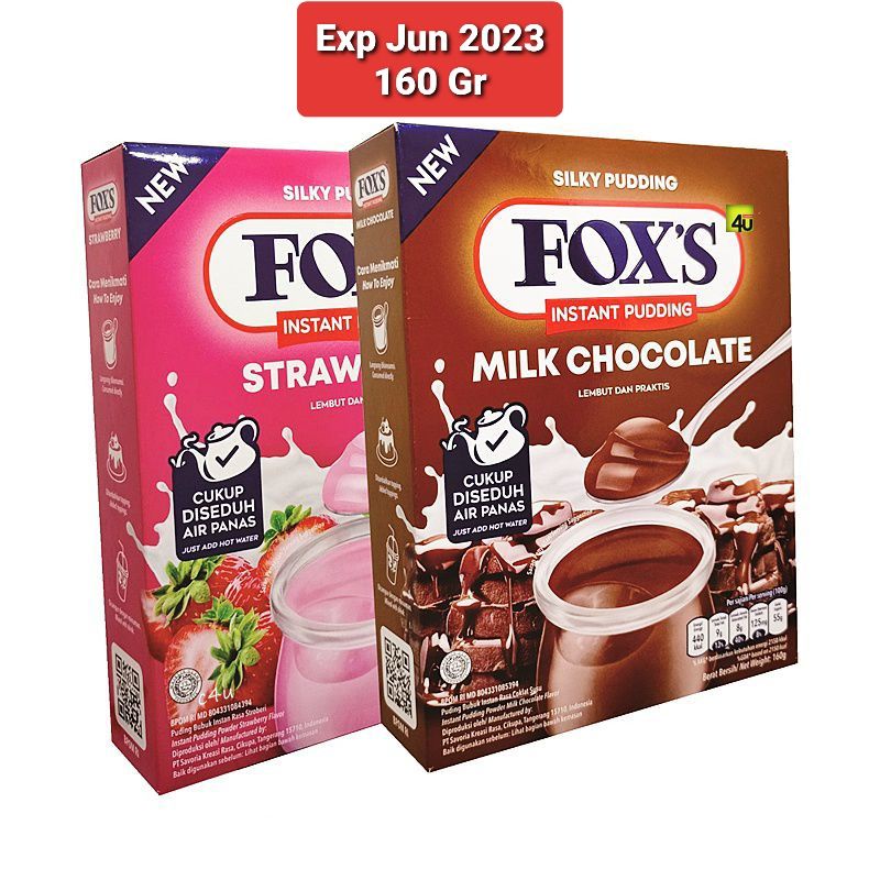 Jual FOXS INSTANT PUDDING MILK CHOCOLATE SILKY PUDDING | Shopee Indonesia