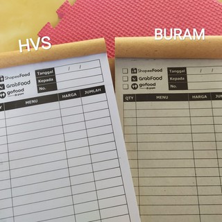 Jual Nota Grab Food Kwitansi Shopee Food Struk Go Food Kuitansi Makanan ...