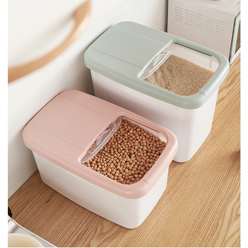 Jual Tempat Beras Kotak Penyimpanan Tepung Kacang Makanan Container ...