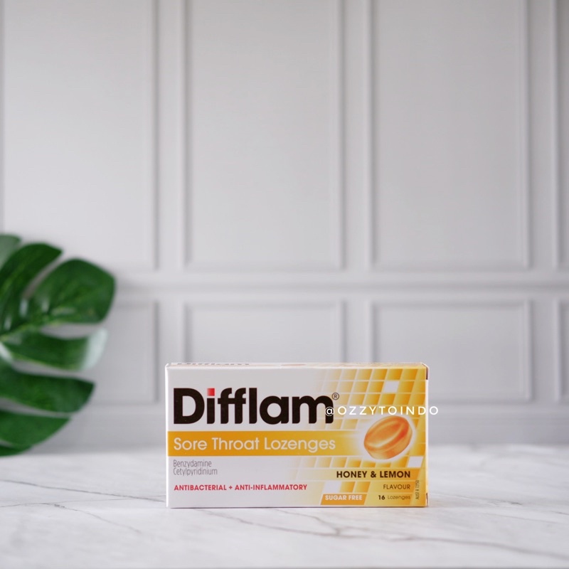 Jual Difflam Sugar Free Honey & Lemon 16 Lozenges | Shopee Indonesia
