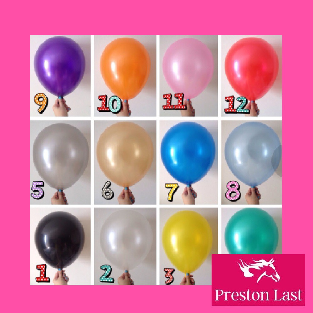 Jual Balon Latex metalik 12 inch Satuan Pesta Birthday Wedding BLL ...