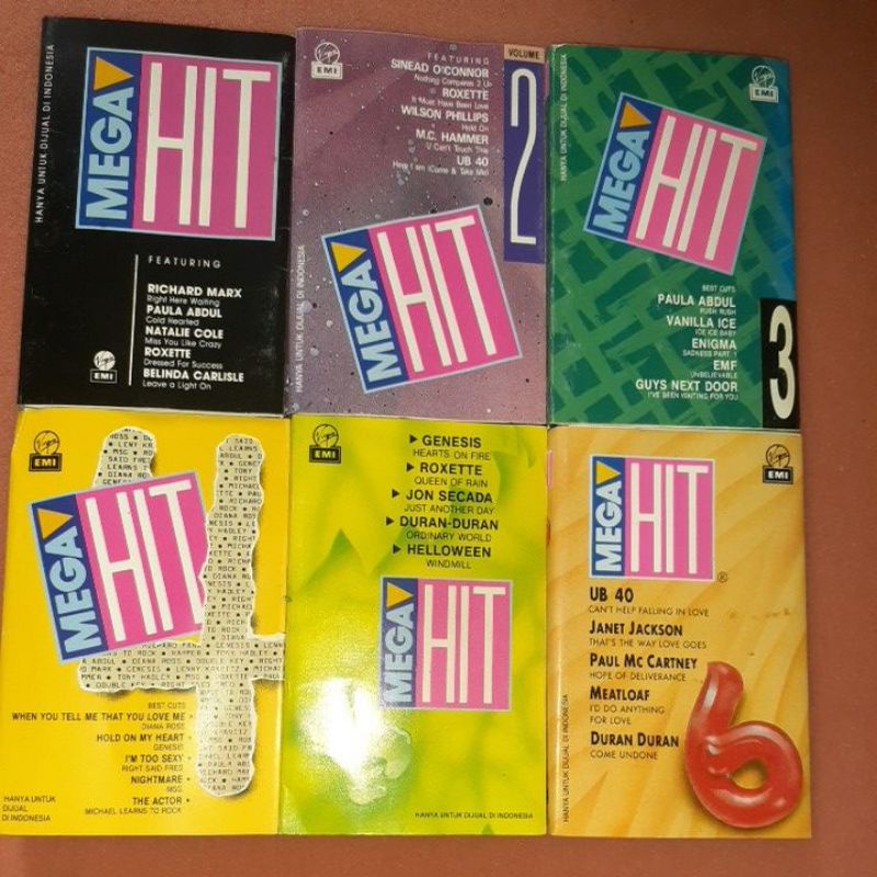 Jual kaset MEGA HITS-EMI 100% Original | Shopee Indonesia
