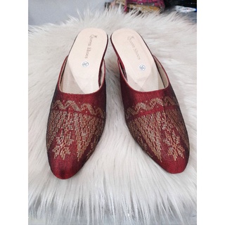 Jual Slop/sendal Pengantin sendal kain songket khas penganti perempuan ...