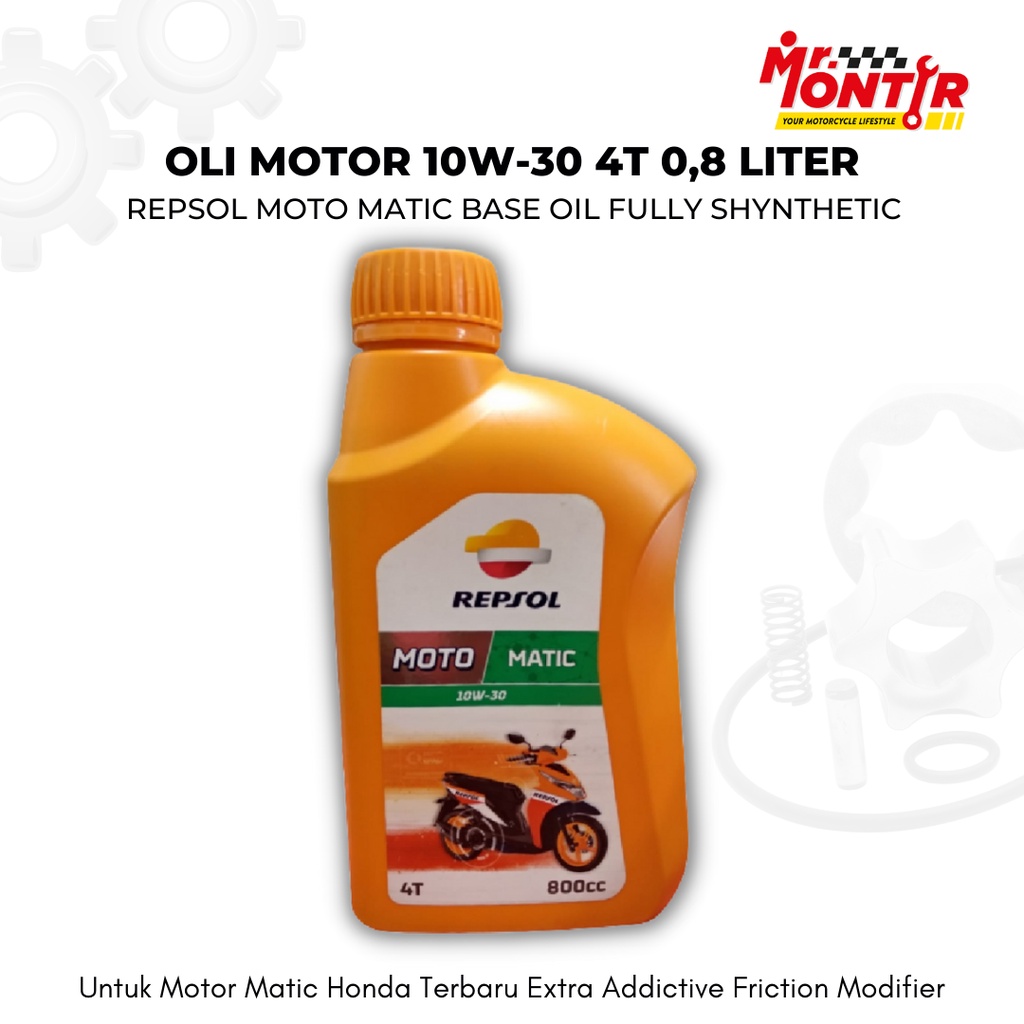 Jual OLI MOTOR HONDA MATIC REPSOL MOTO MATIC 10W-30 4T 0,8 LITER | Shopee Indonesia