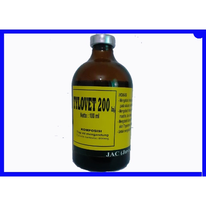 Jual TYLOVET 200 Inj MENGOBATI INFEKSI SALURAN PERNAFASAN BATUK PILEK ...