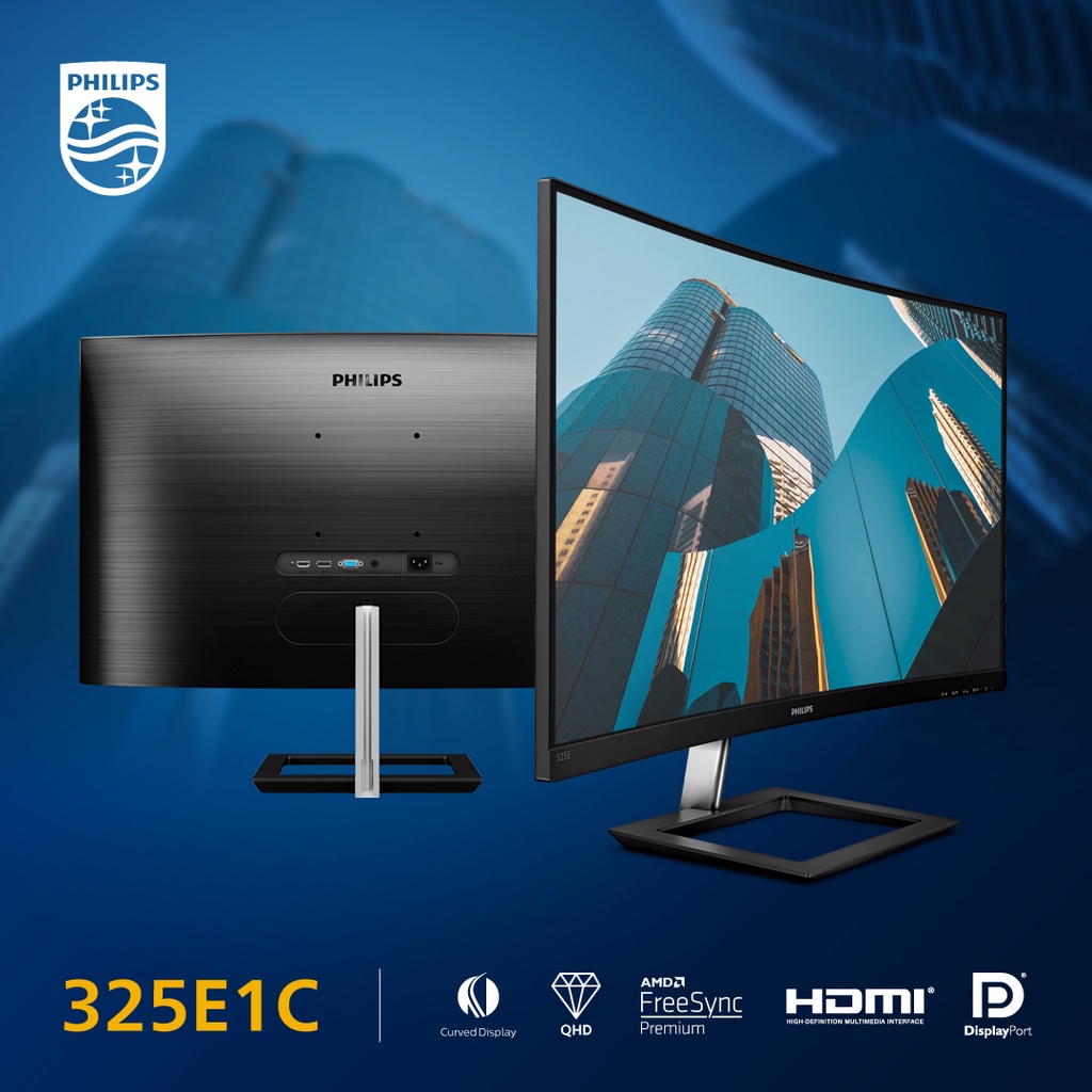 Jual Philips Monitor 325E1C 31.5" E Line Curved LCD Monitor Indonesia ...