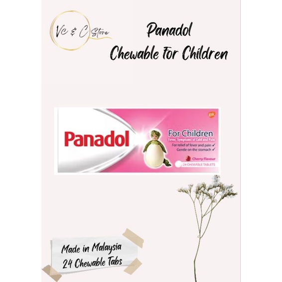 Jual Panadol for Children 24 Chewable tablets, panadol anak | Shopee ...