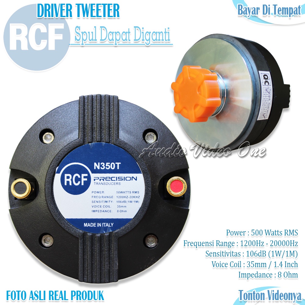 Jual Tweeter RCF N 350T Komponen Speaker Driver Twiter Voice Coil 1.4 ...